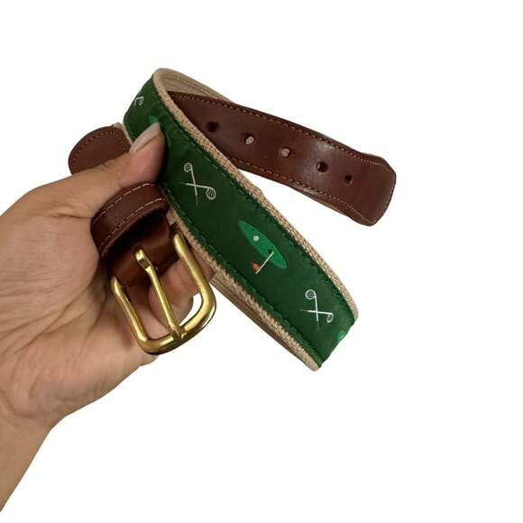 Preston | Accessories | Preston Belt Golf Clubs Flags Woven Canvas ...